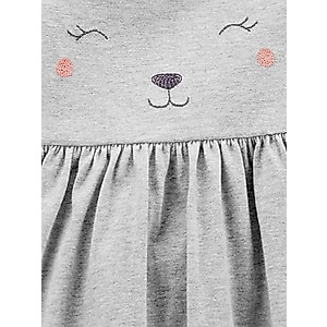 Simple Joys by Carter's Girls' Short-Sleeve and Sleeveless Dress Sets, Pack of 2, Pink Elephants/Grey Bear, 3-6 Months