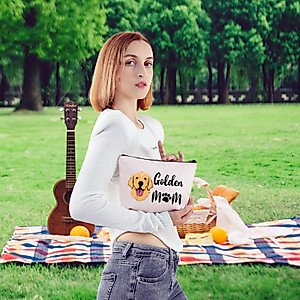 BLUPARK Golden Retriever Mom Gifts Golden Mom Cosmetic Bag Dog Lover Gift for Golden Retriever Mama (GOLDEN MOM)