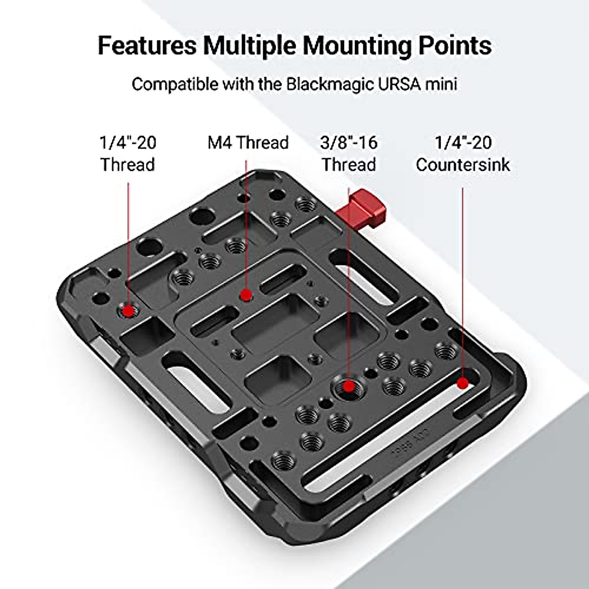 SmallRig V Mount Battery Plate, V-Lock Mount Battery Plate with 15mm Rod Clamp & Adjustable Arm for Power Supply - 2991