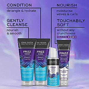 John Frieda Frizz Ease Dream Curls Fast Absorbing & Nourishing Curl Crème Oil for Soft & Defined Curls 100 ml for Wavy & Curly Hair