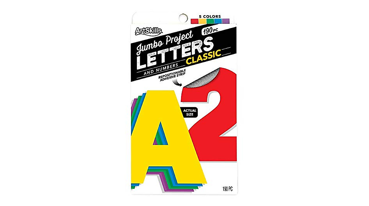 ArtSkills Jumbo 4" Sticky Poster Letters & Numbers