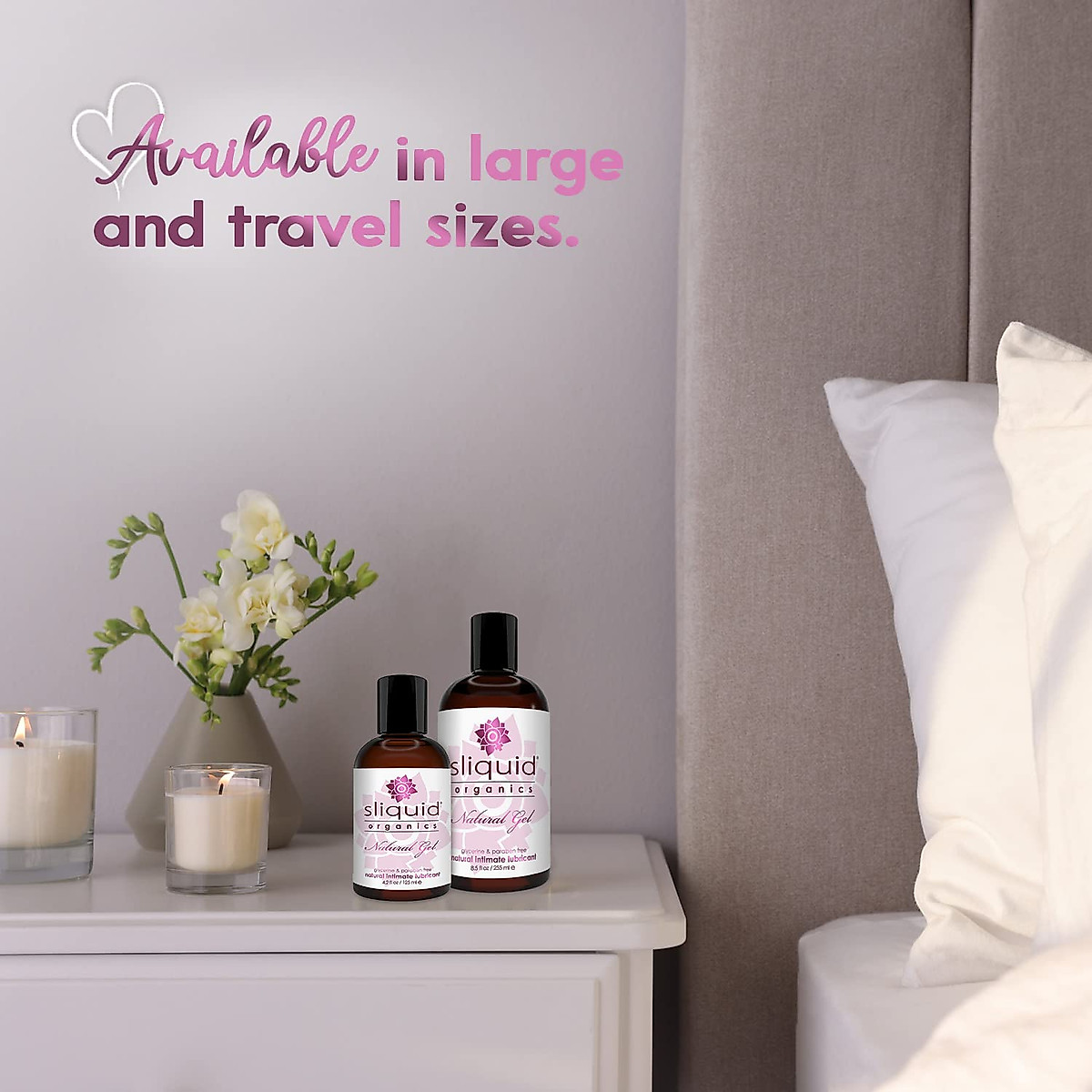 Sliquid Organics Water-Based Lube - Aloe Vera Leaf Infused with Organic Oils & Botanicals, Natural Lubricating Gel for Women/Men/Couples, Unscented, 8.5 Fl Oz