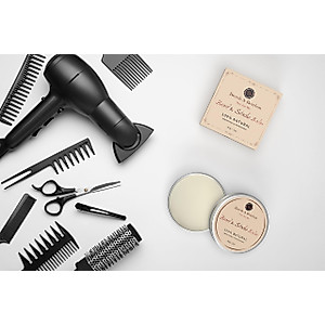 BABY HAIR Beards & Bourbon's Beard Balm, Mustache Balm - Infused Mango Butter, Sweet Orange Oil, Grapeseed & Jojoba Oil for Ultimate Conditioning, for the Perfectly Groomed Beard 2oz