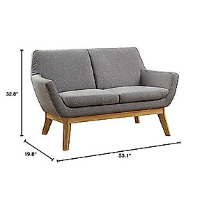 Lorell LLR68962 Quintessence Collection Upholstered Loveseat Sofa Gray