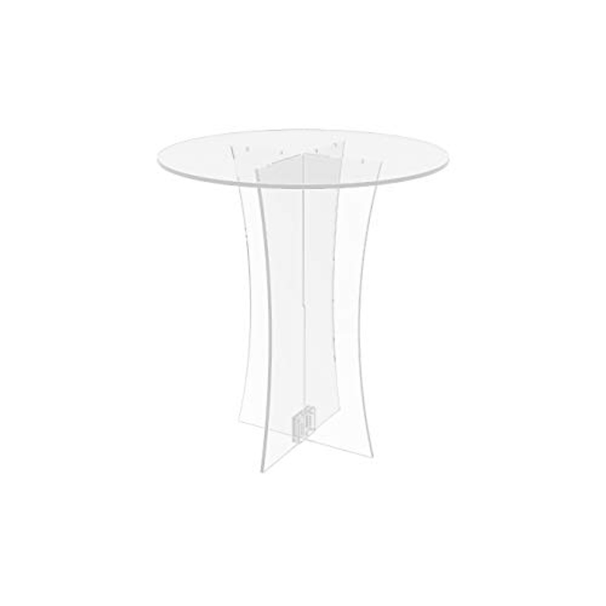 FixtureDisplays® Clear Plexiglass Lucite Acrylic Round Dining/Tradeshow Table, 28" Diameter x 31" Height 10033-1