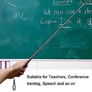 Pointer for Classroom, Set of 3 - Telescoping Teachers Pointer Stick Stainless Steel Retractable Pointer with Felt Tip for Classroom Whiteboard Handheld Presenter 39.4 inch (Black)