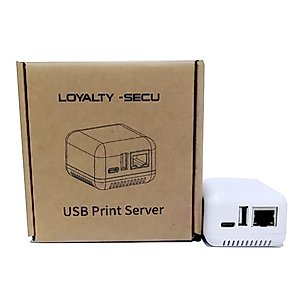 LOYALTY-SECU Blue~Tooth USB Print Server - Wireless Printer Sharing for Windows & Android - Supports LAN and Blue~Tooth Printing,Turns Old USB Printer into Blue~Tooth Printer.