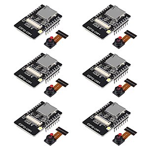 AEDIKO 6pcs ESP32-CAM Development Board 2.4GHz WiFi + BT/BLE Module with OV2640 Camera Module