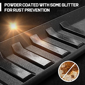 COMNOVA Pair Running Board Nerf Bar Compatible with 17-24 Ford F250 Superduty Crew Cab（4 Full Size Doors） Rocker Slider Side Steps,Width 6 Inches V Style.with OE Style Brackets.