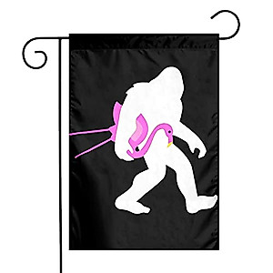 12 x 18 Inch Garden Flag Bigf-oot Lawn Flamingo Double Sided Holiday Yard Decoration Winter Yard Flag Outdoor Flag Decor