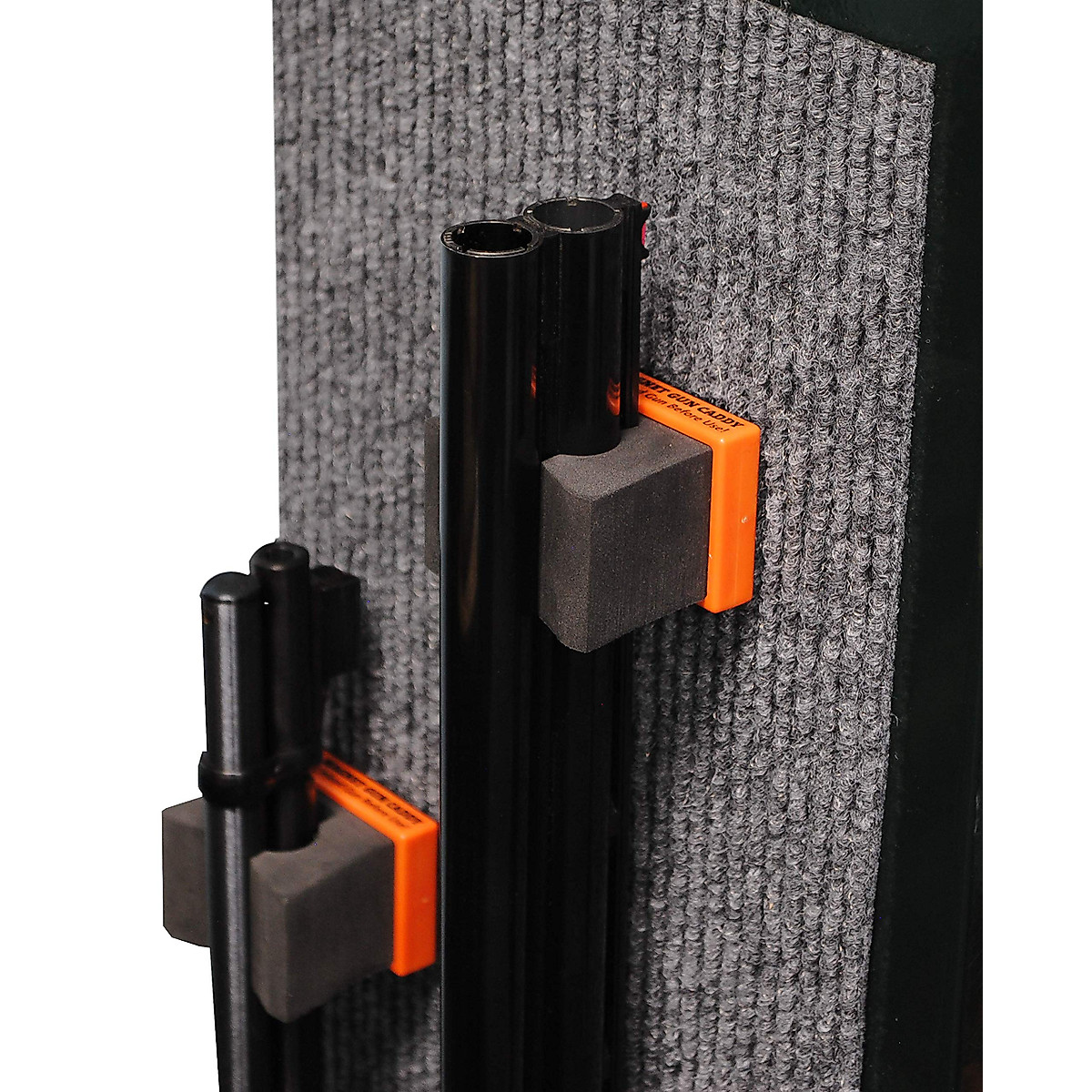 Peregrine Field Gear Magnet Gun Caddy with Velcro for Vehicle, Safe - Up to 12 ga - Orange & Grey