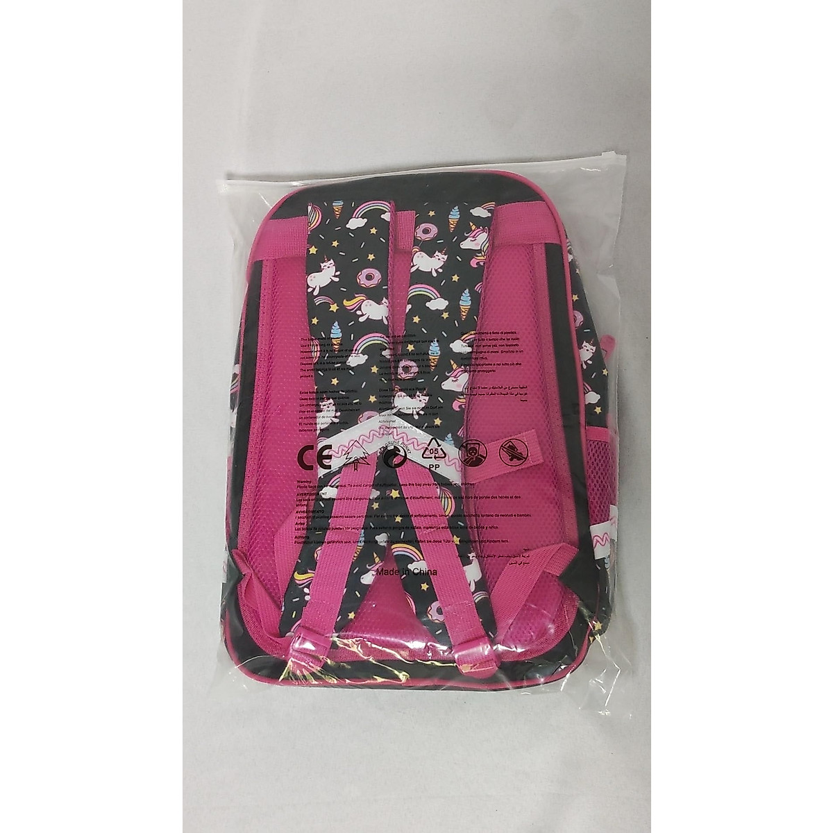 Tanou 2022 Kids Backpacks for Girls, 16'' Lightweight Breathable School Backpack, Cute Bookbags with Reflective Strip for Children 5-12 Years, Black Unicorn