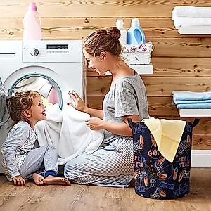 LynaRei Laundry Hamper Cool Game Joystick Small Dirty Clothes Storage Basket Loyal Game Lover Collapsible Waterproof Toy Organizer for Boys And Girls Bedrooms, Bathroom