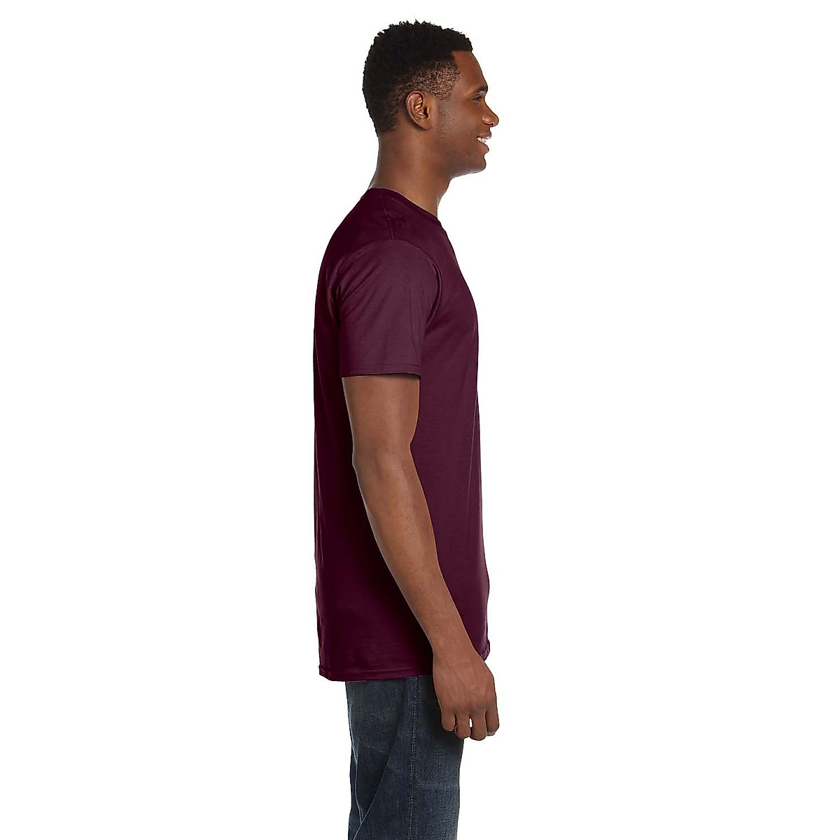 Hanes mens Nano Premium Cotton T-shirt (Pack of 2) T Shirt, Maroon, XX-Large US