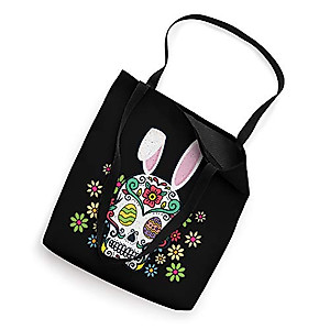 Sugar Skull Happy Easter Bunny Ears Cute Tote Bag
