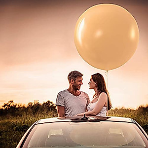 Prextex Gold Giant Balloons - 8 Jumbo 36 Inch Gold Balloons for Photo Shoot, Wedding, Baby Shower, Birthday Party and Event Decoration - Strong Latex Big Round Balloons - Helium Quality