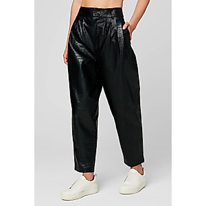 [BLANKNYC] Womens Vegan Leather Crocodile Print Pants, Stay Real, 28-29 US
