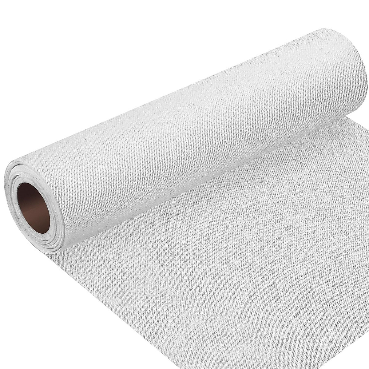 Woven Cotton Fusible Interfacing for Sewing 10.62in x 12yd Medium Weight Iron on Interfacing White Single-Sided Interfacing for t-Shirt Shirts Collars Quilts Sewing Crafting
