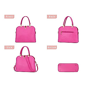 JHVYF Hot Pink Purse Womens Handbag Top Handle Shoulder Bag Tote Satchel Purse Shell Bag 0002