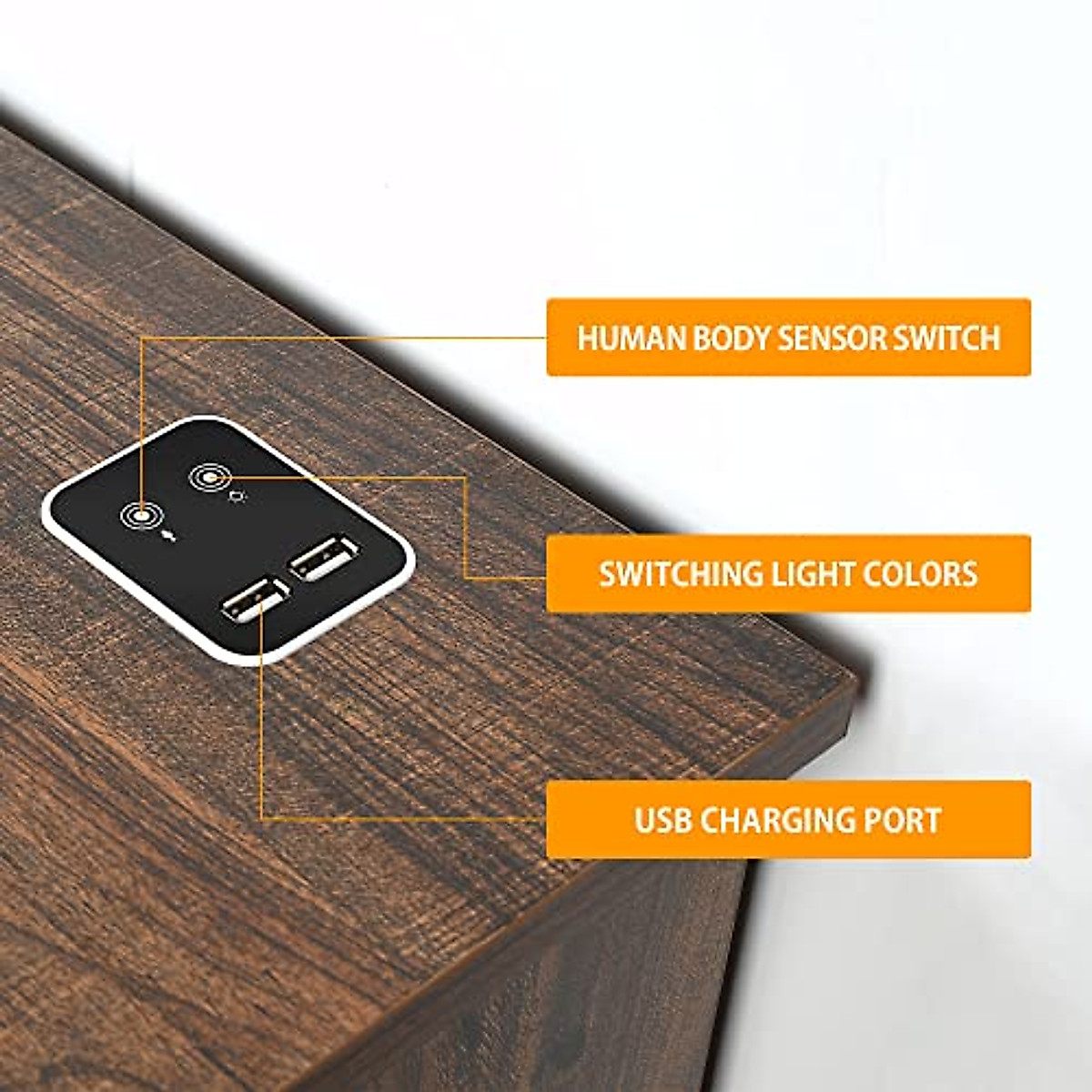 Kasibie Farmhouse 65" TV Stand, Modern LED TV Stand Brown, Entertainment Center with Storage Cabinet, Sliding Barn Door Media Cabinet (Brown)