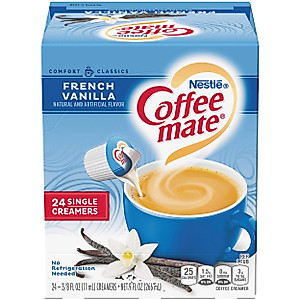 Nestle Coffee Mate Coffee Creamer Liquid Singles, French Vanilla, 24 Count (Pack of 4)