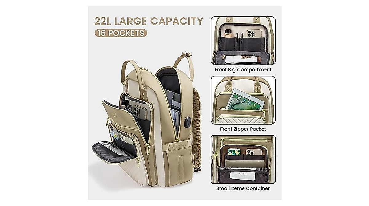 LOVEVOOK Waterproof Laptop Backpack for Women