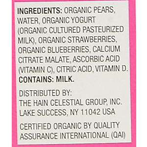 Earth's Best, Organic Fruit Yogurt Smoothie, Mixed Berry (Pack of 6)