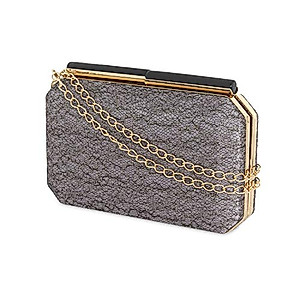 Pink Cocktail Hexagon Black Party Wear Beautiful Casual Clutch Evening Cluth For Valentine Gift