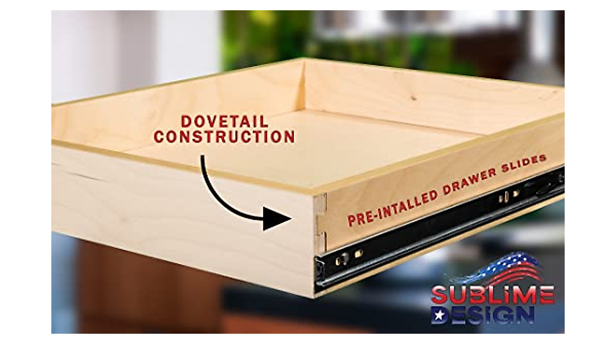 Sublime Design Pull Out Tray for 11" Cabinets | Durable Baltic Birch