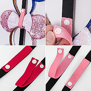 Gocasmus 3Pcs Mouse Ears Headband Holder Hanging Headband Organizer Bow Headpiece Hair Accessories Vertical Headband Holder Wall Display Decor