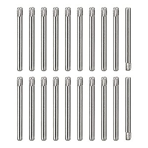 Tool parts 1.5x20mm 304 Stainless Steel Dowel Pins - 20Pcs Knurled Head Flat End Dowel Pin
