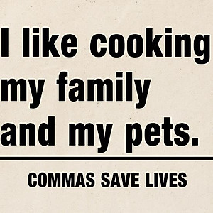 CafePress Commas Save Lives Tote Bag Natural Canvas Tote Bag, Reusable Shopping Bag