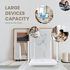 New 2023 Tongyu AX1800 WiFi 6 Router, Dual Band Gigabit Wireless 5GHz 1.8Gbps Internet Router for Gaming and Streaming and Up to 60 Devices Connected for Home, Office, Business