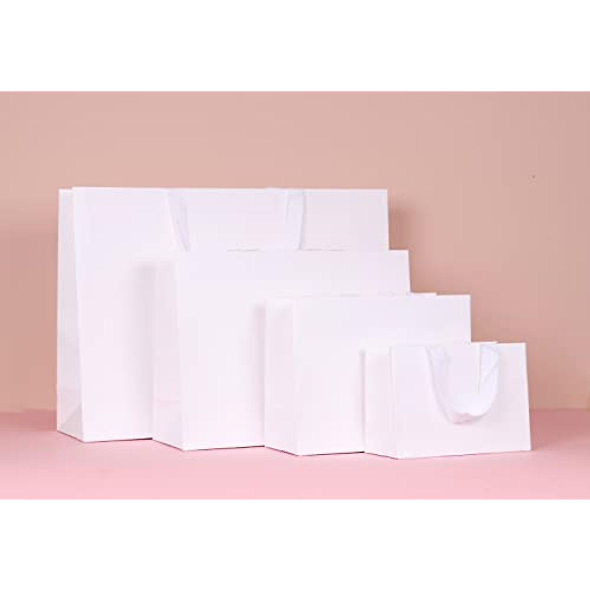 PAPERIST 10pcs 15.7x5.5x11.8 sturdy durable thick paper bag, cotton handles bag, perfect for gift bags, party bags, large gift bags