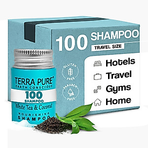 Terra Pure White Tea & Coconut Shampoo, Travel Size Hotel Amenities, 1 oz. (Case of 100)