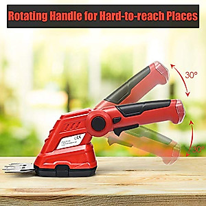 Goplus 2 in 1 Cordless Grass Shear + Hedge Trimmer w/ 3.6V Rechargeable Battery