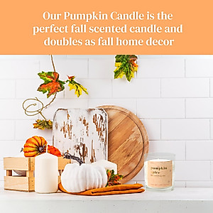 Kindnote Co. Pumpkin Spice Candle | 8oz Soy Wax Cedarwood, Vanilla Pumpkin Candle | Fall Candles | Autumn Candle | Pumpkin Candle | Fall Scented Candles | Pumpkin Candles Scented | 40+ Hours Burn Time