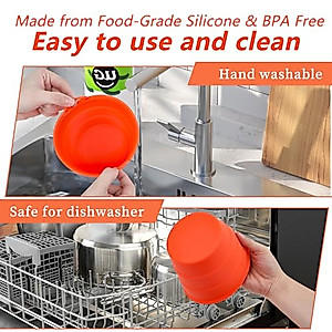 2 PCS Reusable Silicone Grease Bucket Liner for Traeger Drip Tray Liner for Traeger Grill Accessories for Pit BOSS Pellet Grill Traeger Pro Series Tailgater Ironwood Grill (Orange)