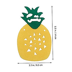 IMIKEYA 2 Sets Strings Latte Art Jungle Decor Christmas Ornament Green Wreath Welcome to The Jungle Sign Pineapple Bunting Garland Hawaiian Party Garden Flag Felt Cloth Pineapple Decor