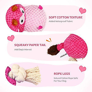 IOKHEIRA Dog Plush Toy for Large Aggressive Chewers, Indestructible Dog Squeaky Toys, Stuffed Animals Toys with Cotton Material and Crinkle Paper, Durable Chewing Toys