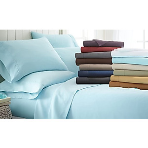 Top Split King Flex Head Sheet Set for Sleep Number Mattress Fits Deep Pocket Bed 1800 Thread Count Super Soft and Cool 4 Piece Set with Pillowcases 34-36" Split top (Gray)