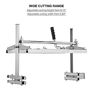 ZELCAN Chainsaw Mill, Portable Sawmill 14 Inches to 24 Inches Guide Bar Wood Lumber Cutting Saw Mill, Aluminum Steel Chainsaw Milling Machine for Builders and Woodworkers