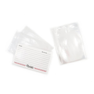 Weatherbee Clear Recipe Card Protectors, 3-Inches x 5-Inches, Set of 24
