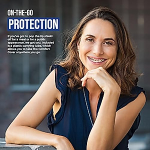 Comfort Cover Braces Guard/Lip and Mouth Protector - Snap on Cover Strip for Braces - Orthodontic/Dental Quality (Clear)