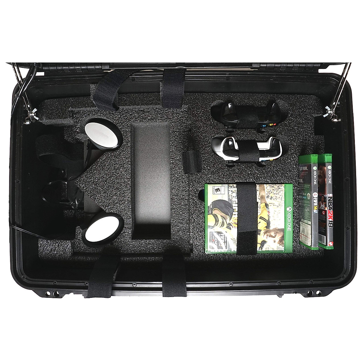 Case Club Gaming Station fits Xbox One X/S. Portable Gaming Station with Built-in 24" 1080p Monitor, Storage for Controllers, Games, and Included Speakers (Xbox & Accessories Not Included)