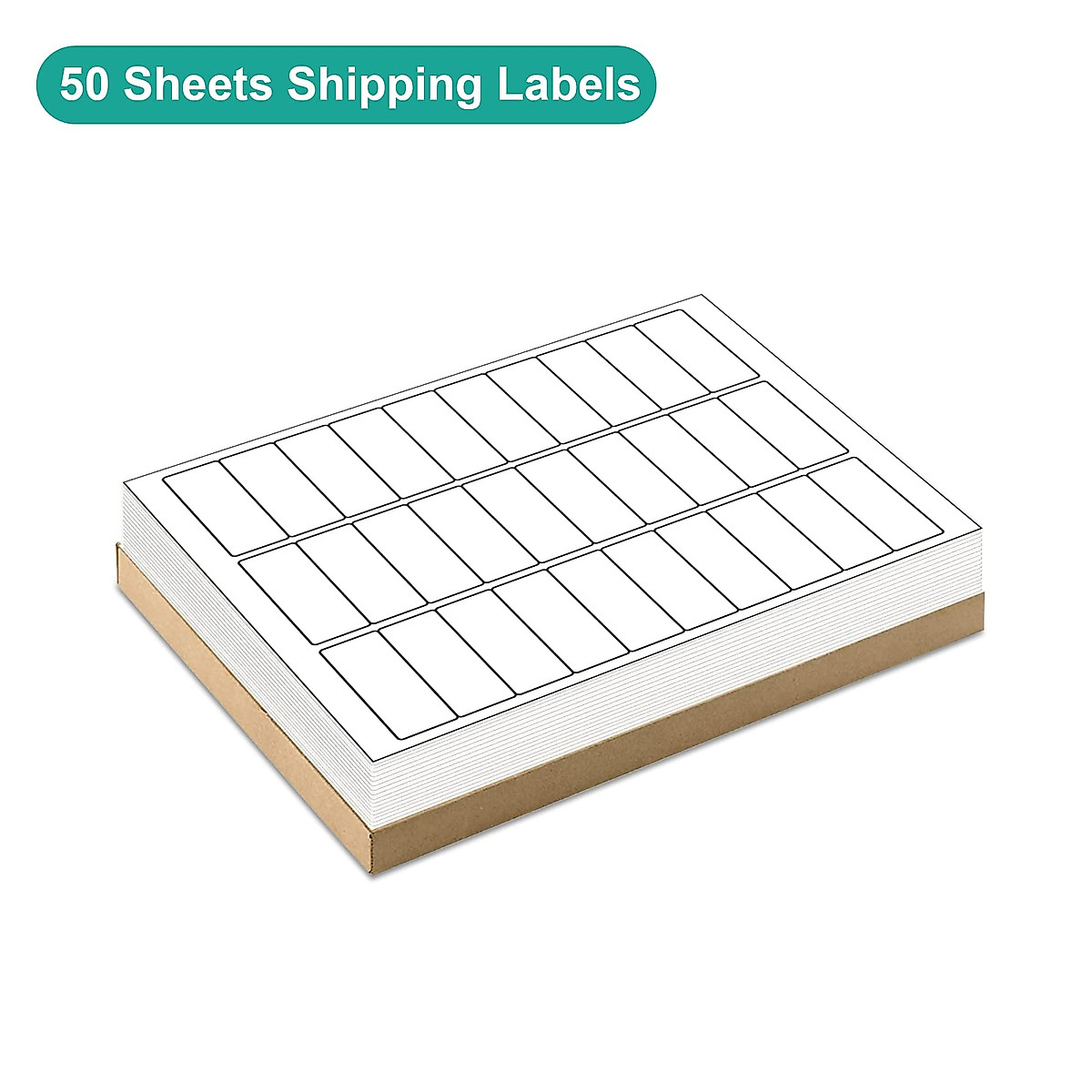 MFLABEL Address Labels, 1" x2-5/8 Mailing Labels, 30-UP White Shipping Labels for Inkjet or Laser Printer, 1500 Sticker Labels (50 Sheets), 30 Labels per Sheet