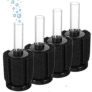 Aquapapa Bio Sponge Filter Air Pump Driven Up to 20 Gal Breeding Fry Betta Shrimp Fish Tank Aquarium (Ship from CA USA) (Small 4-Pack)