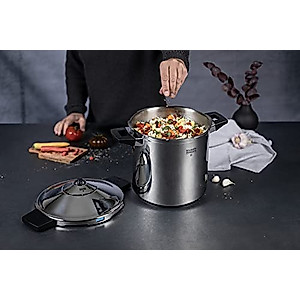 Kuhn Rikon Duromatic Hotel Stainless Steel Pressure Cooker with Side Grips, 12 Litre / 28 cm