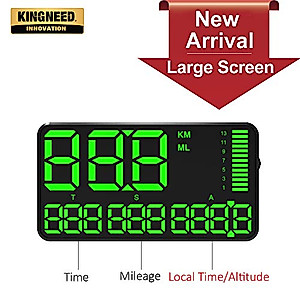 ELING Universal Head Up GPS Speedometer C90 HUD Digital Speed Display MPH KM/H LED Screen Speed Projector with Over Speed Alarm for All Vehicles