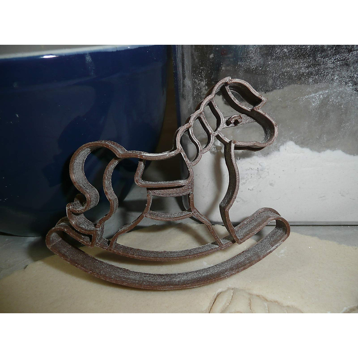 YNGLLC Horse-Shaped Cookie Cutter, Baby Shower Theme, Brown, Made in USA, 1 Piece